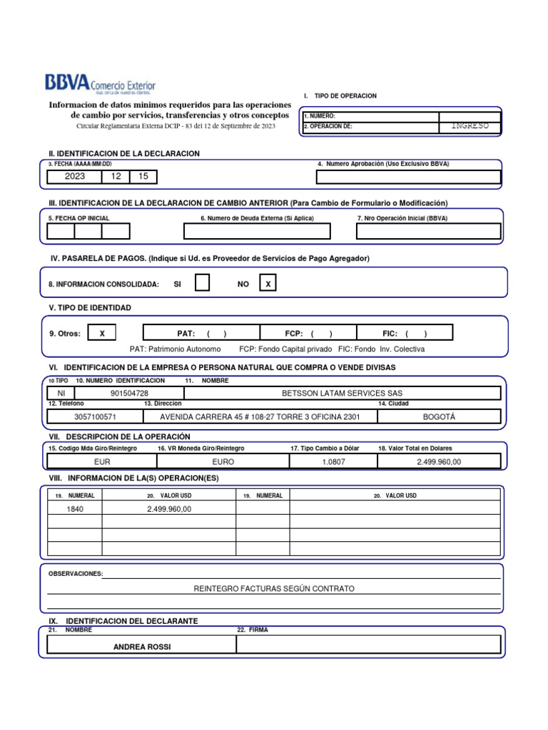 Formulario 5 (version def) | PDF | Dólar de los Estados Unidos | Economias