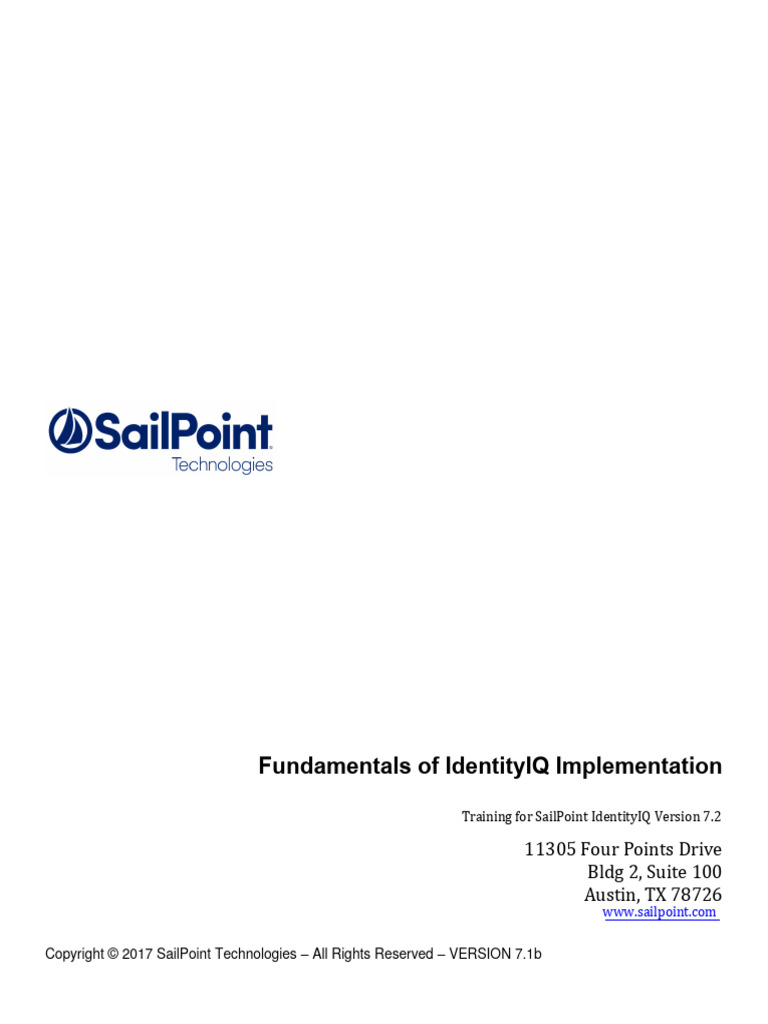Section 1 - Sailpoint Tool Installation | PDF | Databases | My Sql