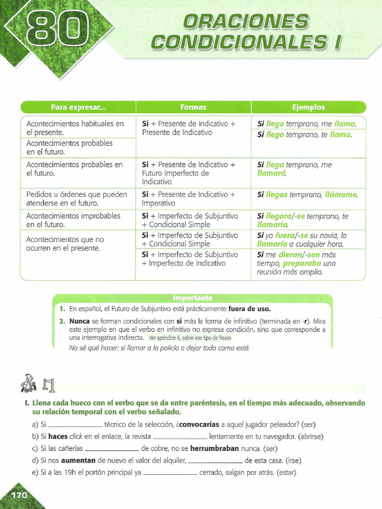Oraciones Condicionales I | PDF