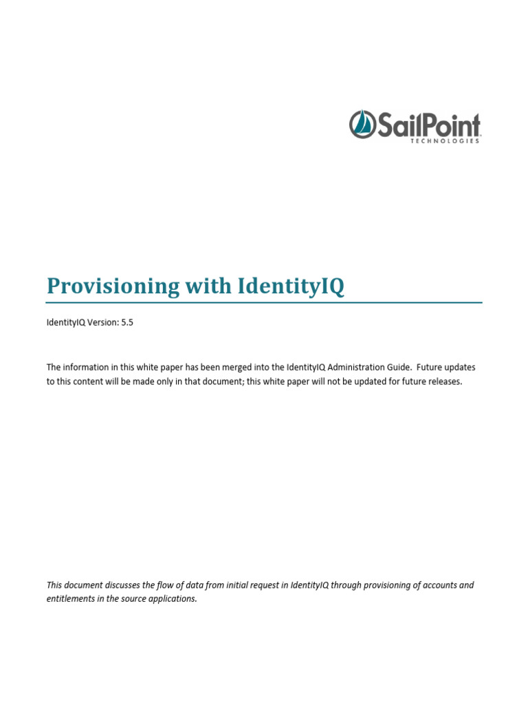 Provisioning With IdentityIQ | PDF | Systems Engineering | Computing