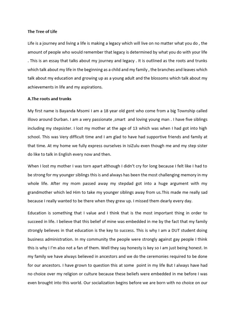 The Tree of Life by Msomi B 4.0 | PDF