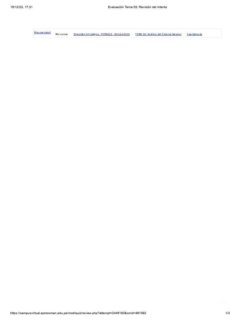 Evaluación Tema 03_ Revisión del intento 2_5.. | PDF | Business | Inteligencia