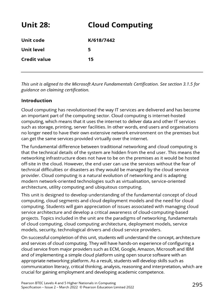 Unit28 Cloud Computing Pdf Cloud Computing Computing