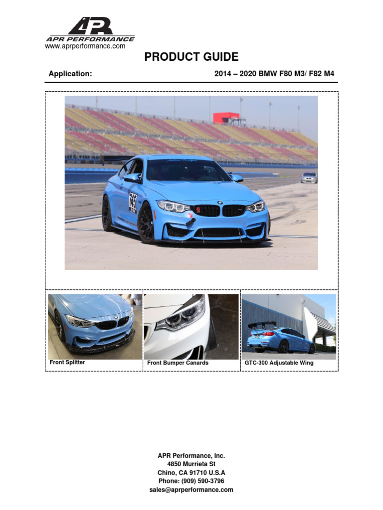 Product Guide BMW F82 M4 F80 M3 2014 20202 | PDF | Motor Vehicle | Car ...