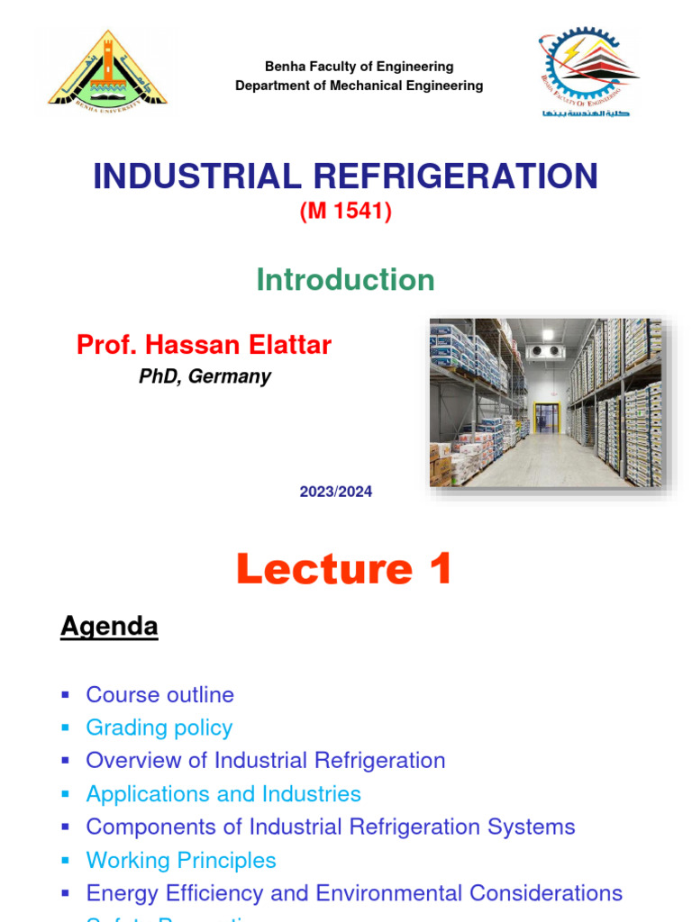 Lec 1 | Download Free PDF | Refrigeration | Efficient Energy Use