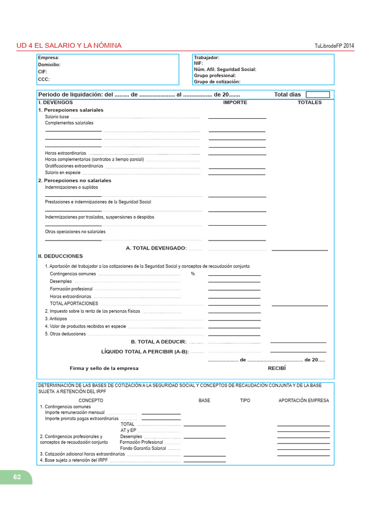 Plantilla Nomina PDF | PDF | Salario | Economias
