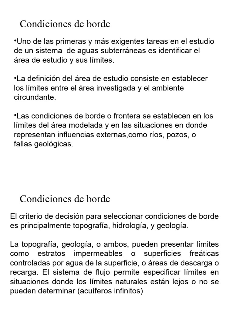 03-4 Redes de Flujo y Condiciones de Borde | PDF | Ecuaciones | Agua ...