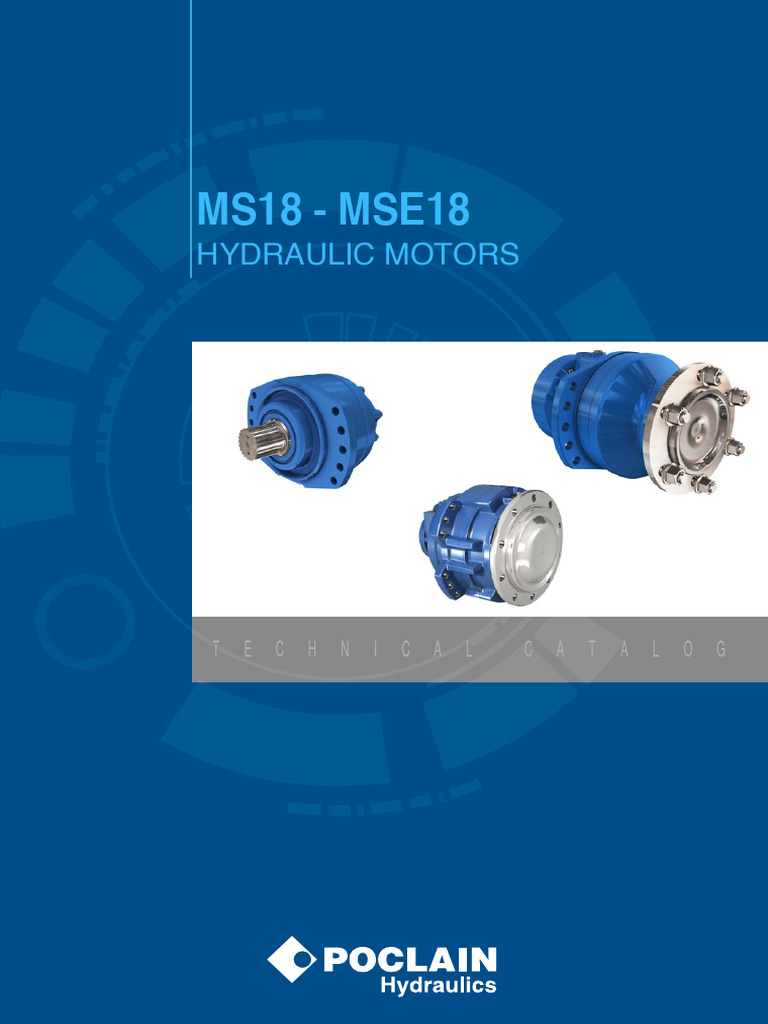 Motor Hidraulico Poclain MSE18 | PDF | Brake | Horsepower