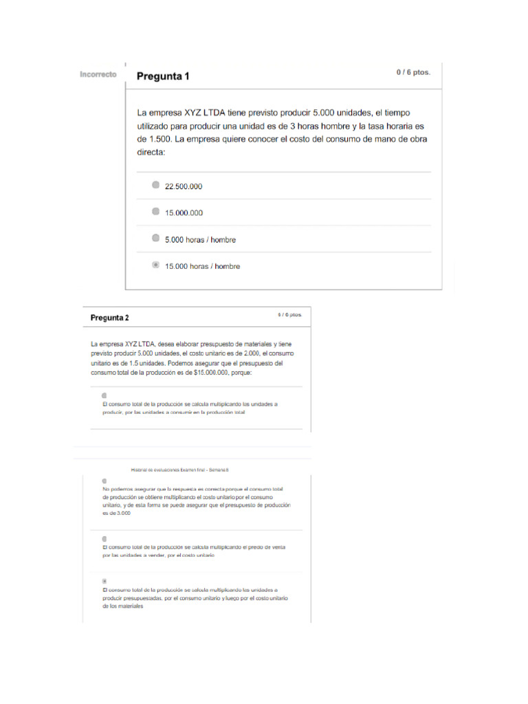 Examen Costos y Presupuestos | PDF