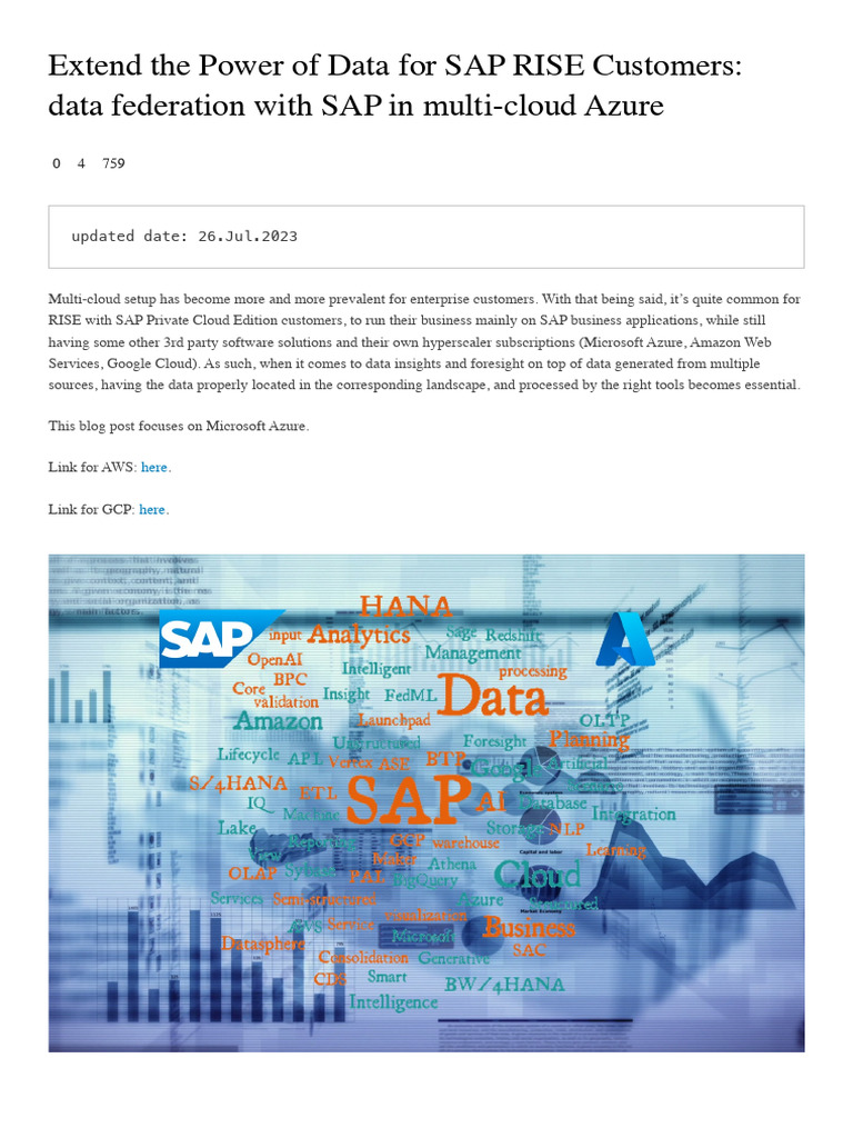SAP in Azure Multi Cloud | PDF | Microsoft Azure | Internet Of Things