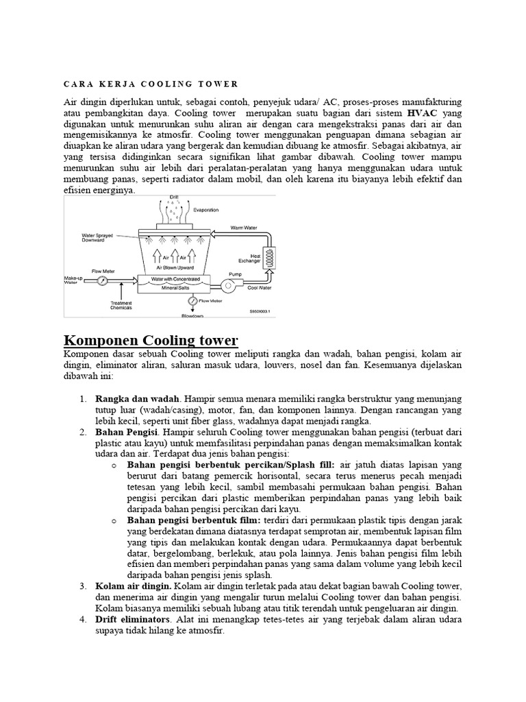 Cara Kerja Cooling Tower | PDF