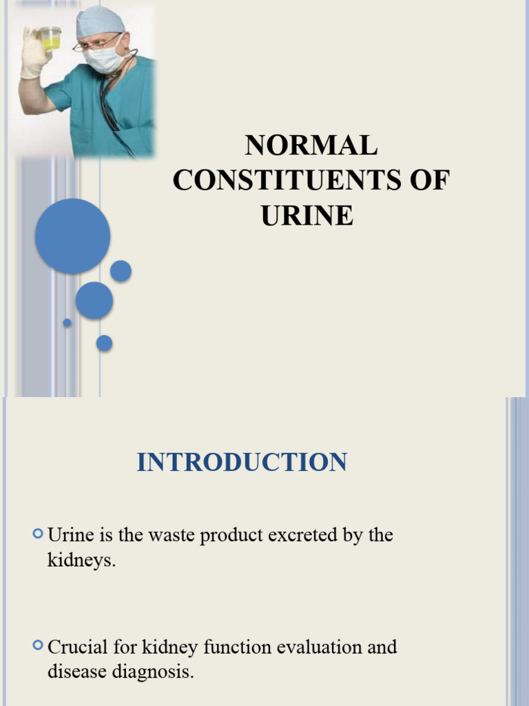Normal Constituents of Urine 6-11-23 | PDF | Urine | Urea