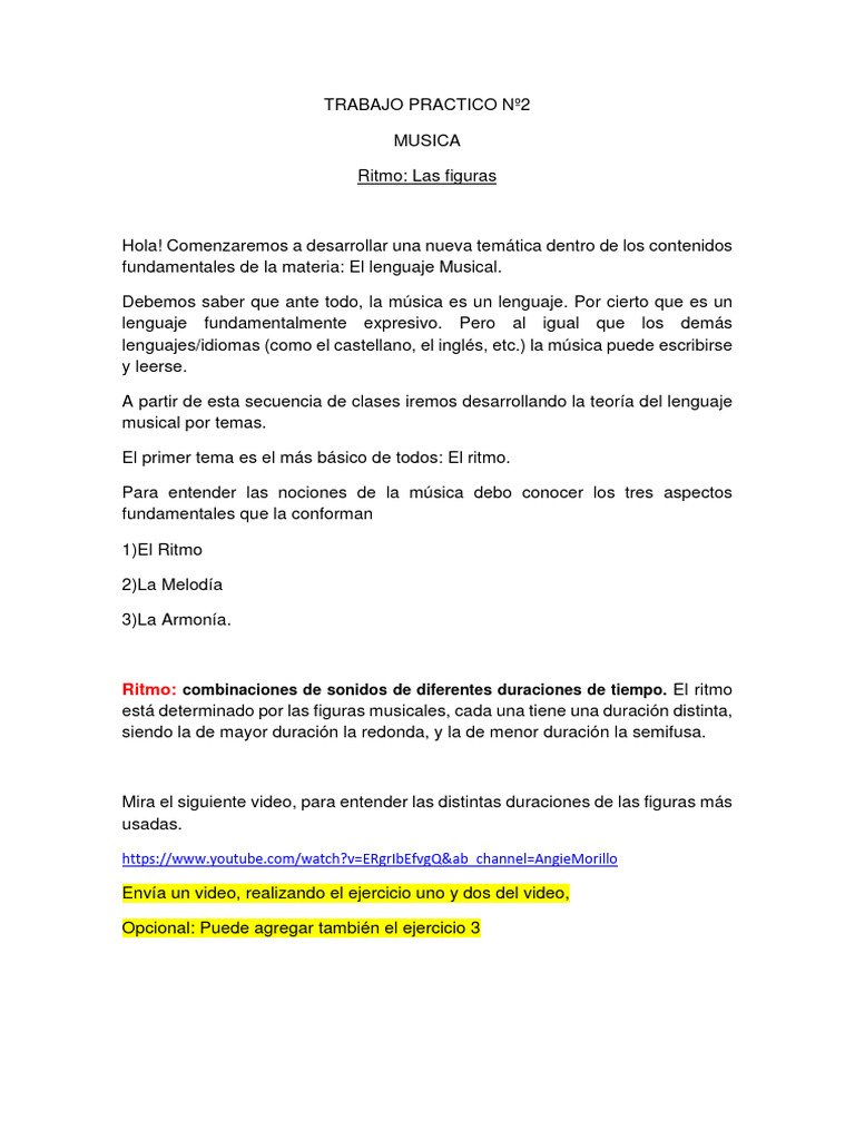 TP 2 Ritmo y Figuras | PDF | Arte