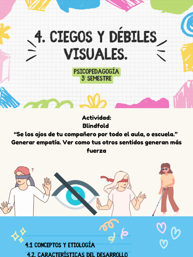 Ciegos y Débiles Visuales | PDF | Percepción visual | Discapacidad visual