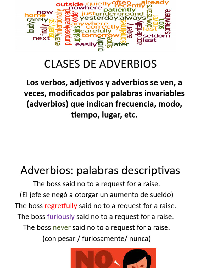 Clases y Tipos de Adverbios en Español | PDF | Adverbio | Lingüística