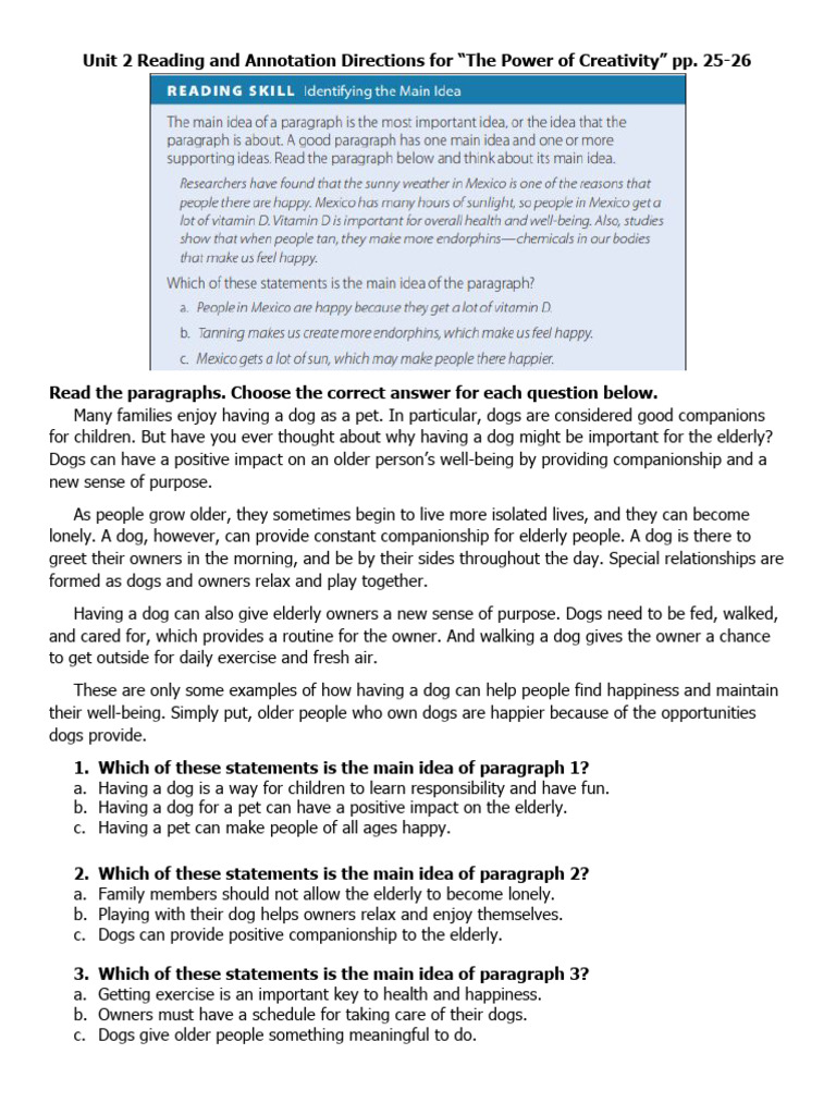 U2 Reading Packet, Pp. 1-2 | Download Free PDF | Pet | Invention