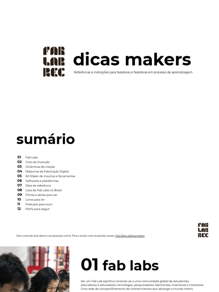 Ebook Dicas Makers Fab Lab Recife | PDF | Impressão 3D | Blender (software)