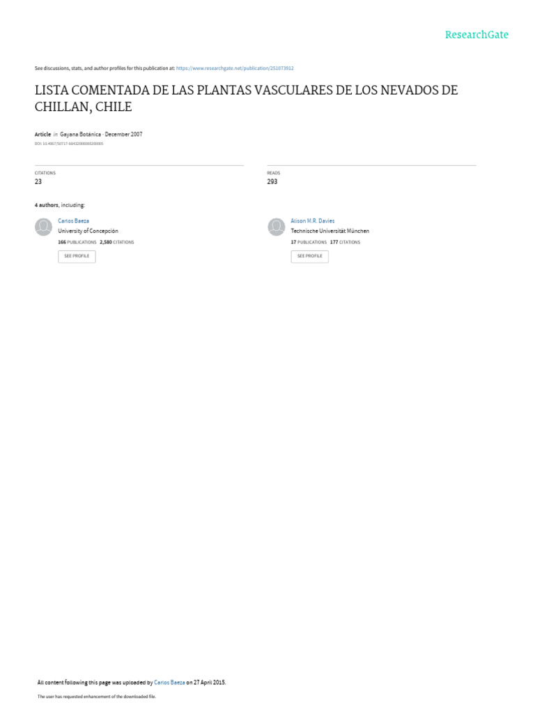 Lista Comentada de Las Plantas Vasculares de Los N | PDF | Organismos ... Lista Comentada de Las Plantas Vasculares de Los N | PDF | Organismos ...