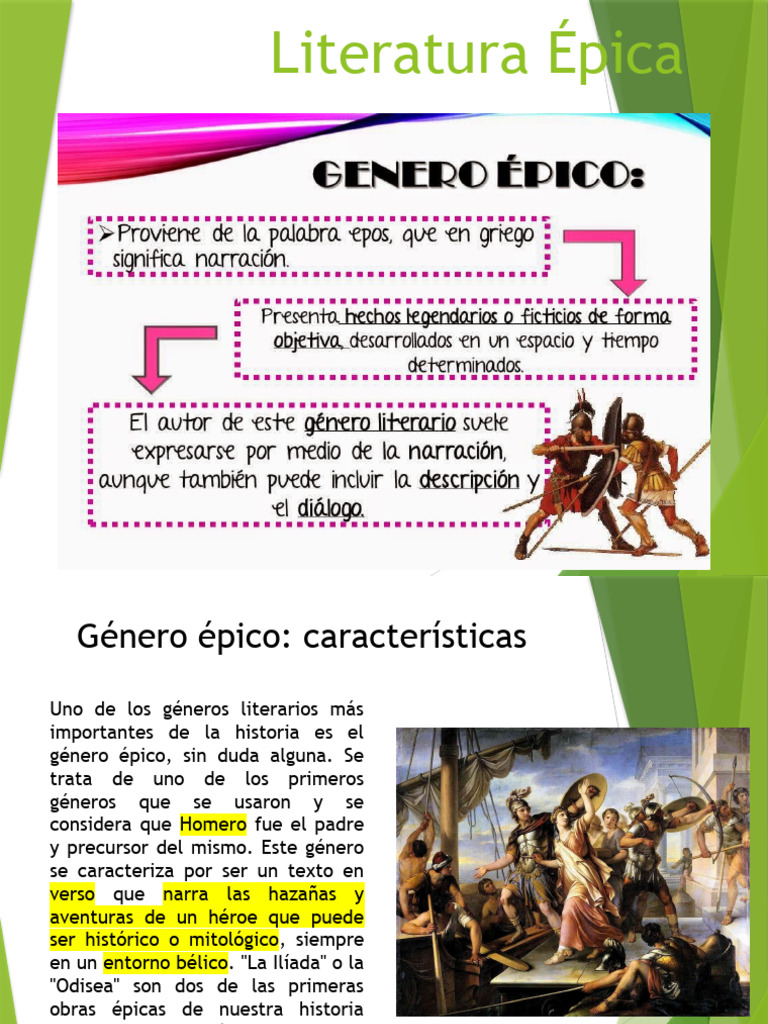 PPT Literatura - Epica | PDF | Poesía | Clásicos