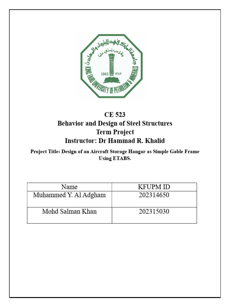 Project Report CE523 | PDF | Truss | Structural Load