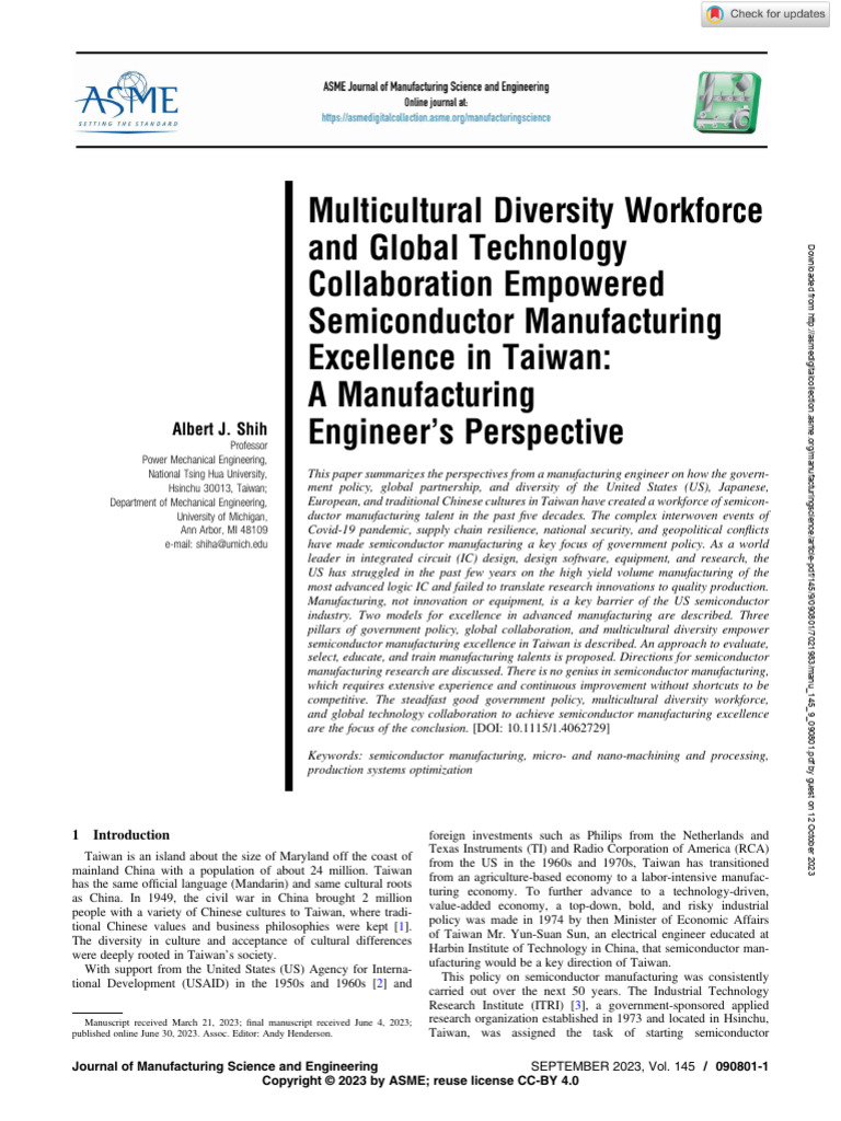 Multicultural Diversity Workforce and Global Technology Collaboration ...