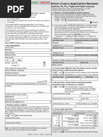 DL1 Driver Licence Renewal Application | PDF | Driver's License ...