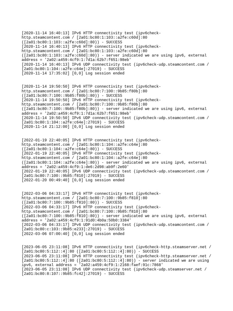 Connection Log 7777 | PDF | I Pv6 | Wide Area Network