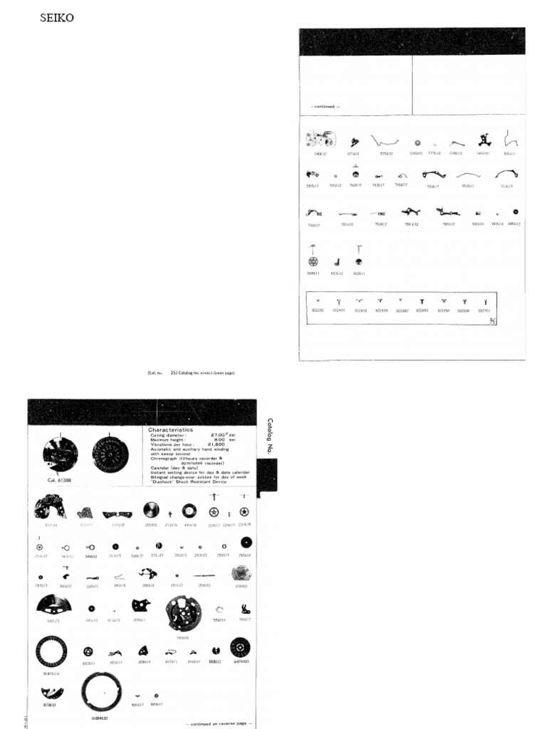 Seiko: (Cal, Catalog | PDF | Machines | Mechanical Engineering