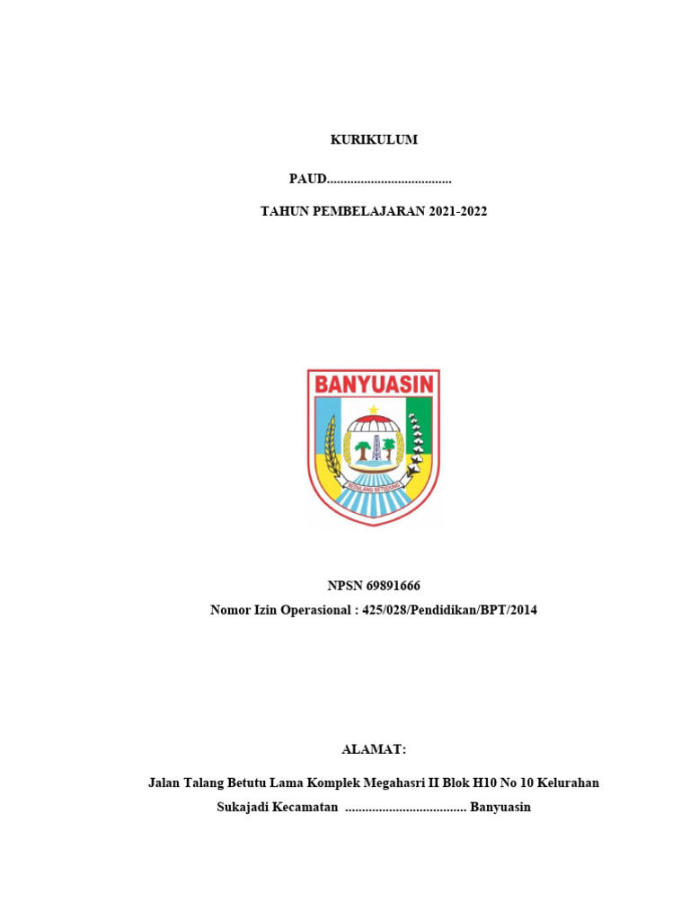 Draft Kurikulum Paud | PDF
