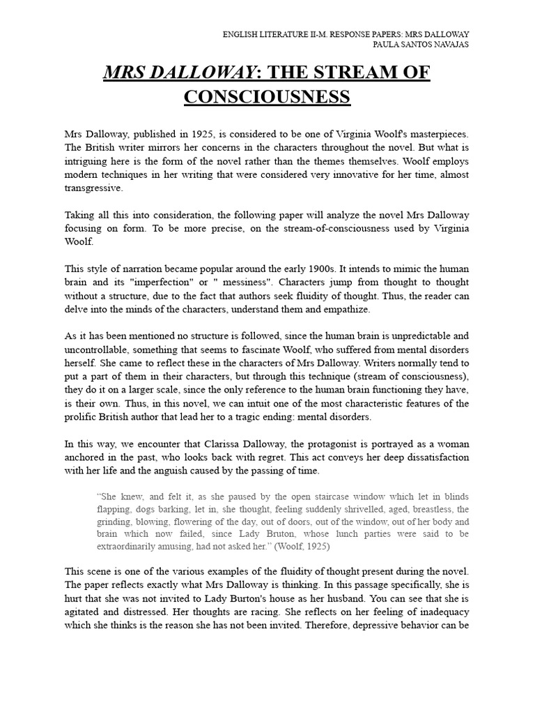 MRS Dalloway | PDF | Mrs Dalloway | Virginia Woolf