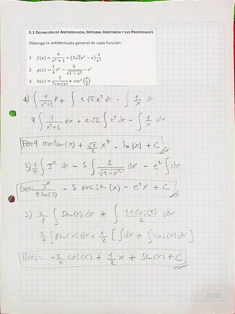 Deber 8 Calculo de Una Variable | PDF