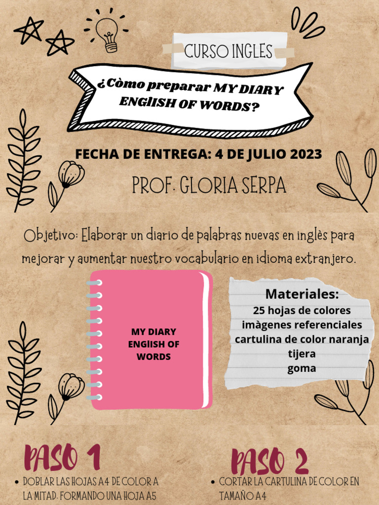 Diario de Palabras en Inglès | PDF