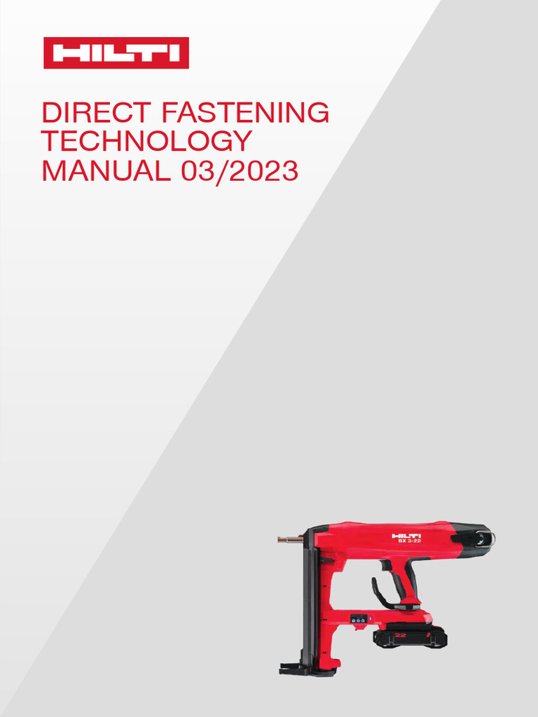 Direct Fastening Technology Manual Technical Information ASSET DOC ...