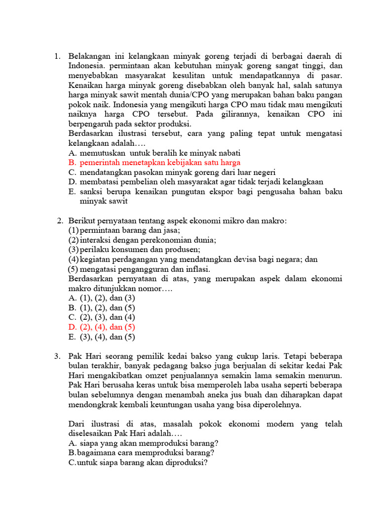 soal latihan osn | PDF