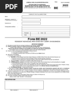 BE Form 2024 for Non-Business Residents | PDF | Taxes | Identity Document