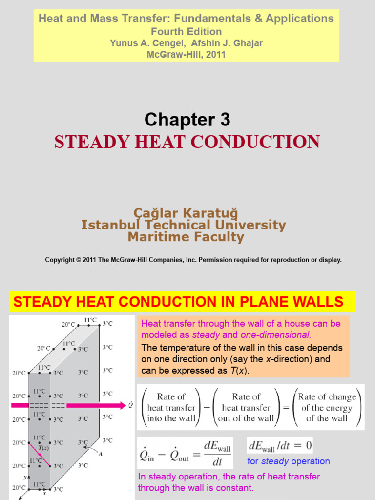 Chapter 3-Steady Heat Conduction (1) | PDF | Thermal Conduction | Thermal Insulation