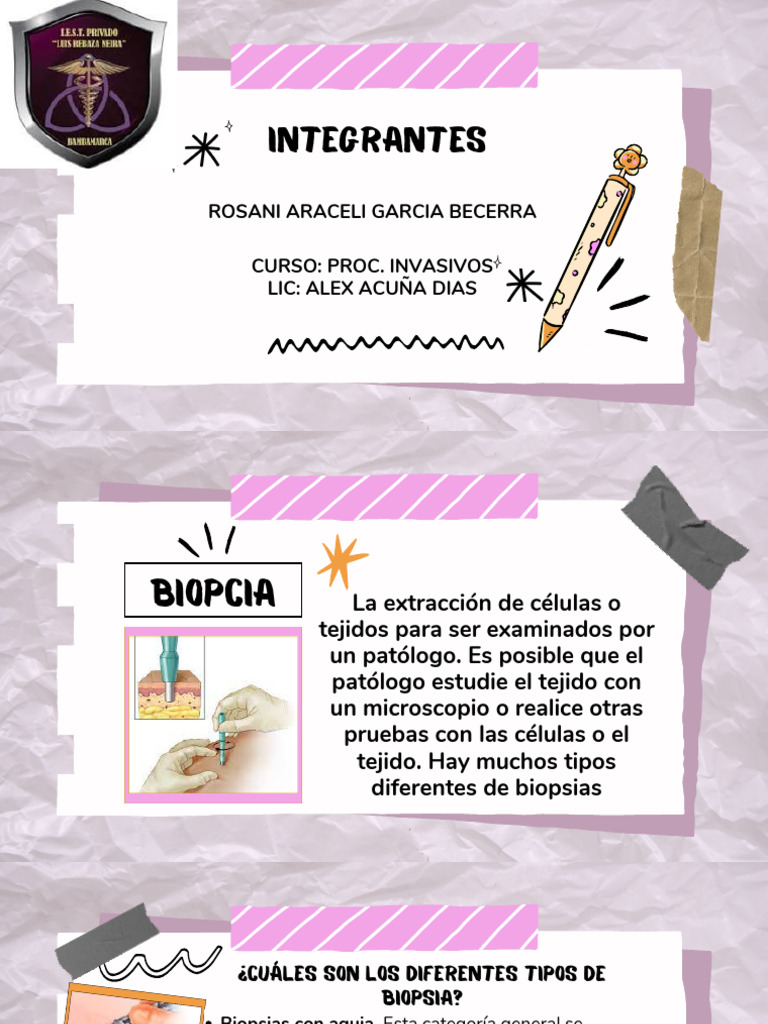 Tipos y Preparación para Biopsias | PDF | Biopsia | Endoscopia