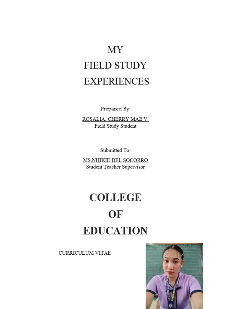 Field Study Experience of Cherry Mae V. Rosalia | PDF