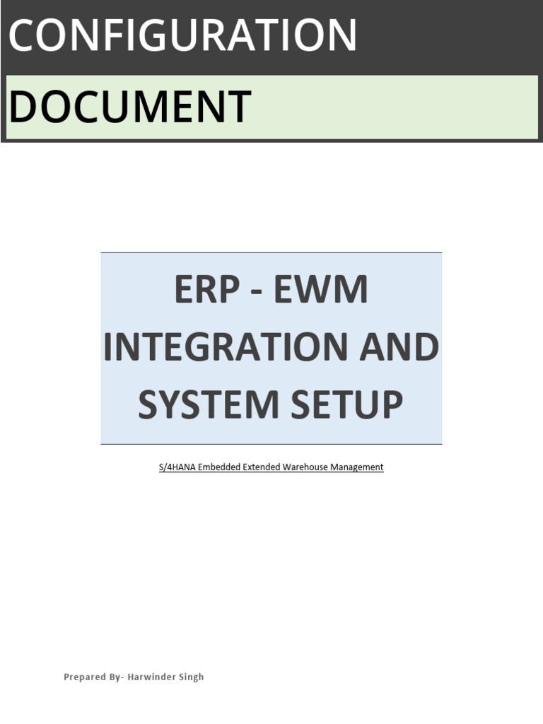 ERP-EWM Integration and System Setup | PDF | Enterprise Resource ...