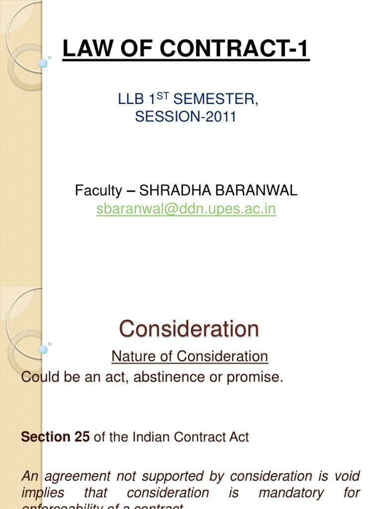 Unit 3 Consideration | PDF | Consideration | Comparative Law