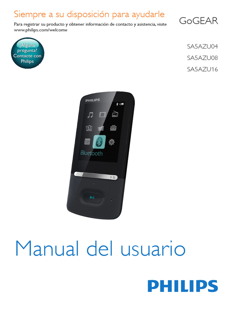 Manual de usuario para reproductores GoGEAR | PDF | Bluetooth | Archivo ...