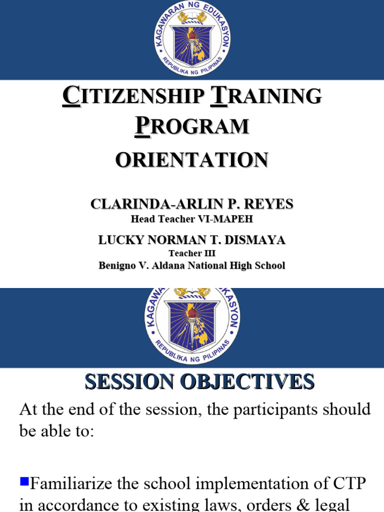 Citizenship Training Program 2023 2024 | PDF | Citizenship