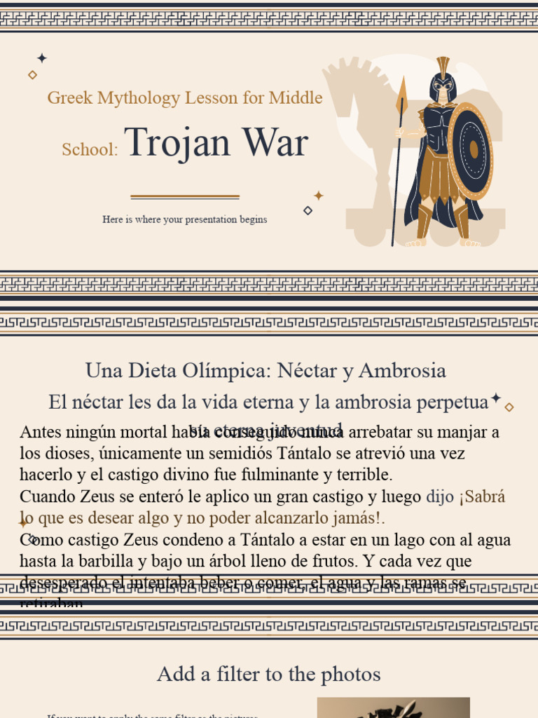 Greek Mythology Lesson For Middle School - Trojan War by Slidesgo | PDF ...