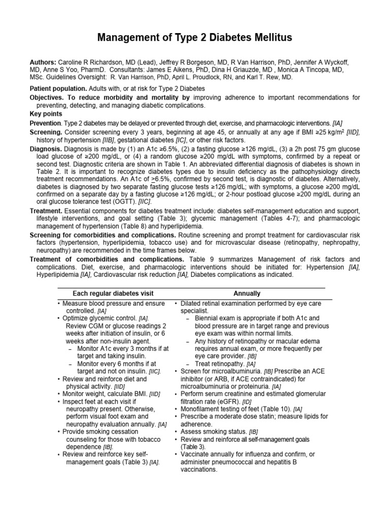 Bookshelf - NBK579413Management of Type 2 Diabetes Mellitus | PDF ...