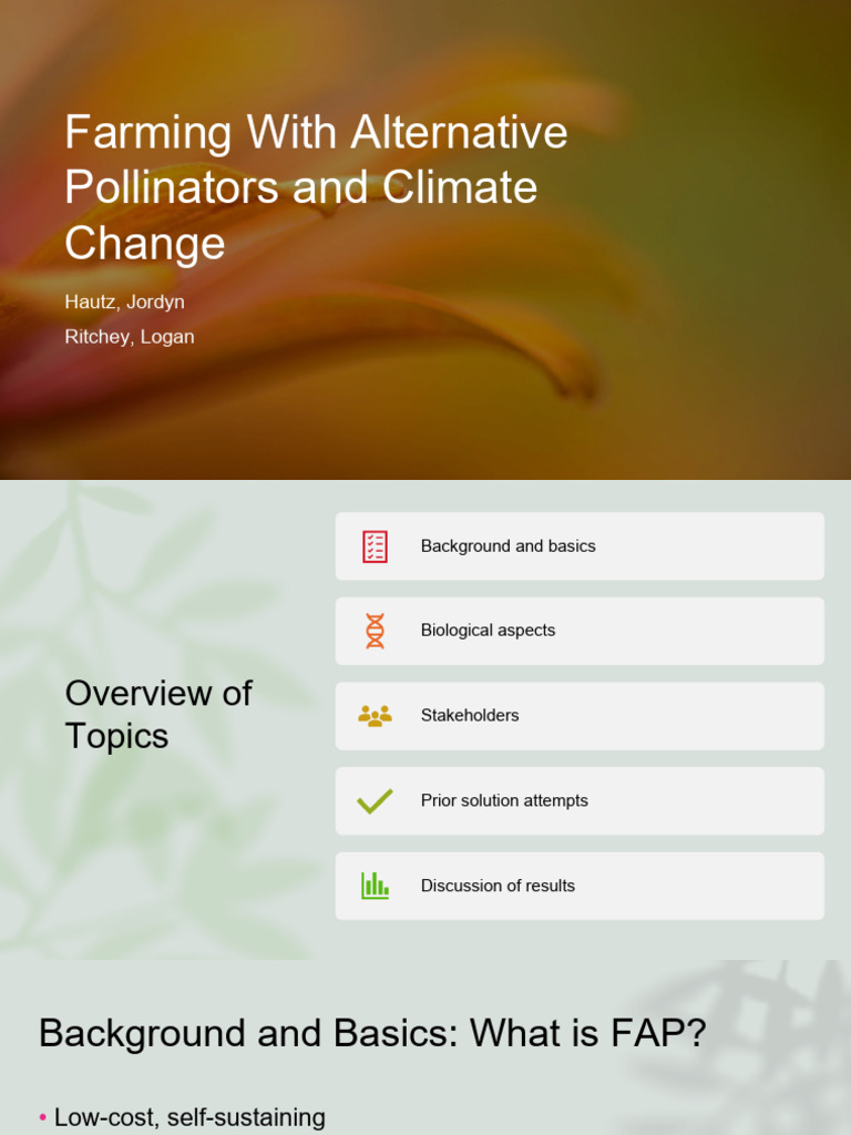 Annotated FAP Presentation | PDF | Agriculture | Pollination