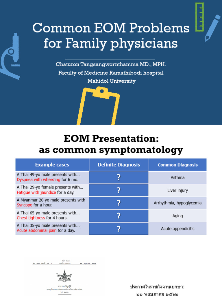 Common EOM Diseases For FM | PDF