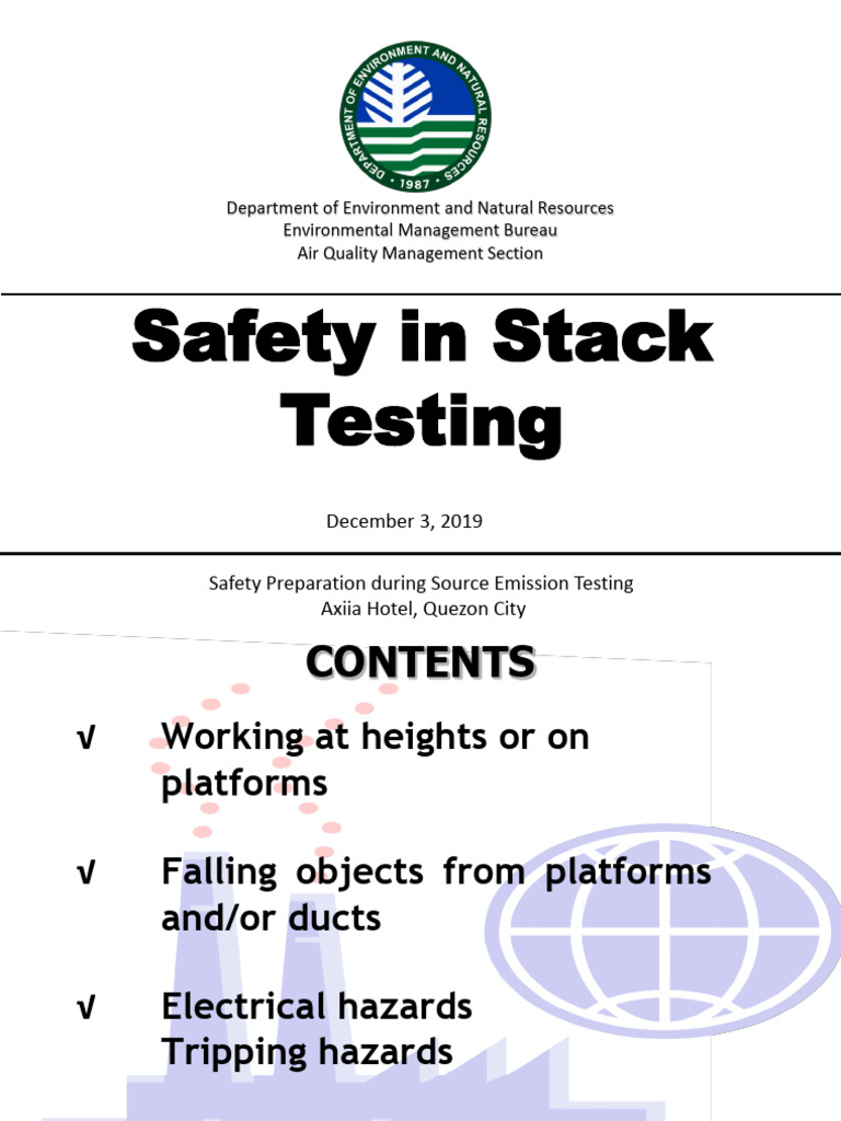 Stack Testing Safety Guidelines | PDF | Personal Protective Equipment ...