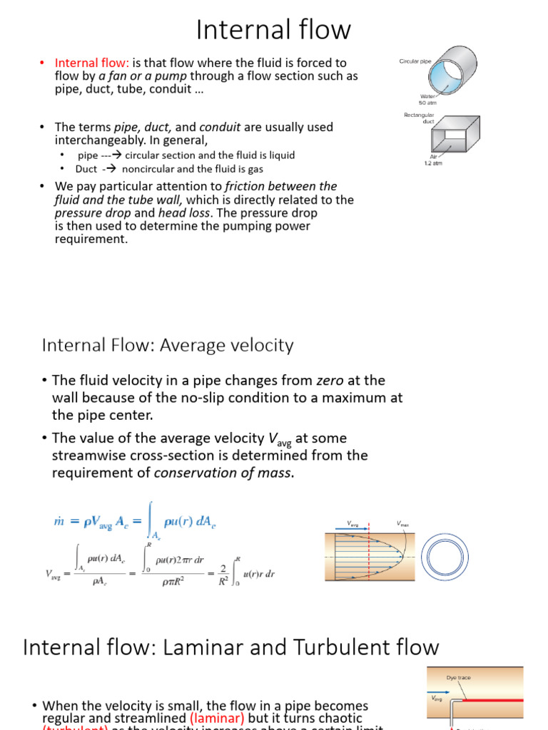 Internal Flow | PDF | Reynolds Number | Fluid Dynamics