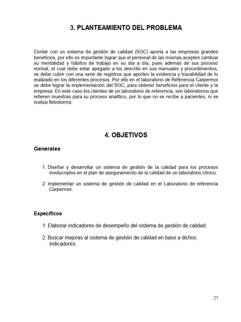 Implementación SGC en Lab Carpermor | PDF | Sistema de manejo de ...