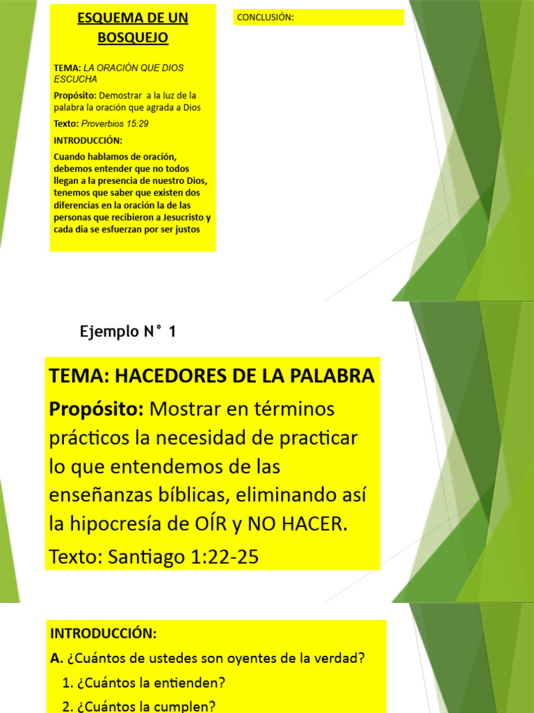 Esquema de Bosquejo | PDF | Oración | Jesús
